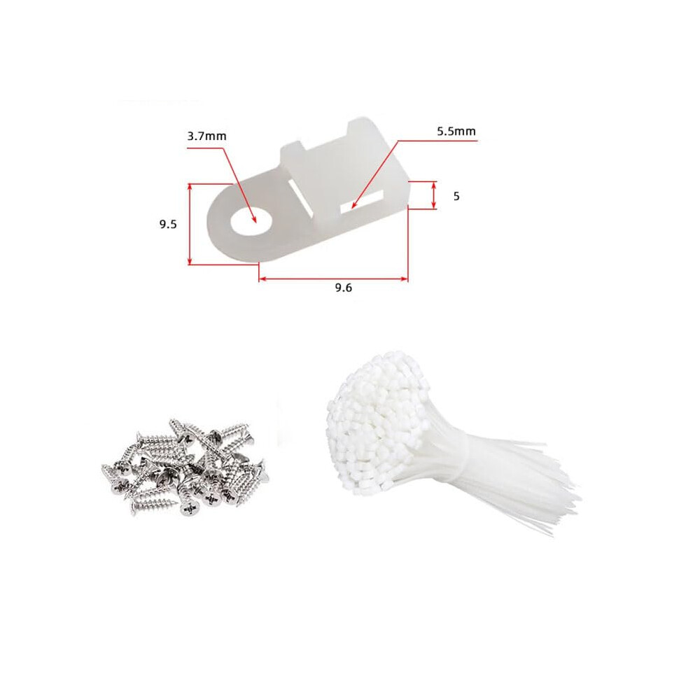 Kit de 60 supports pour serre-câbles zippés avec attaches zippés de 15 ...