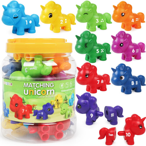 Numbers Matching Game Fine Motor Toy Toddler Number Learning Toys 1 2 3 ...