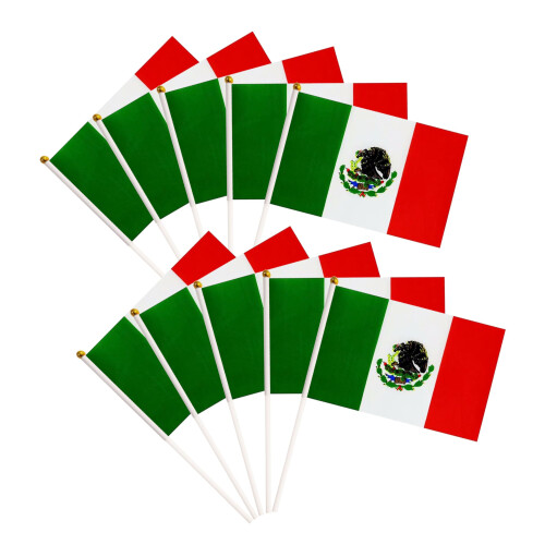 Paquete de 50 banderas mexicanas peque as, mini banderas de mano de M ...