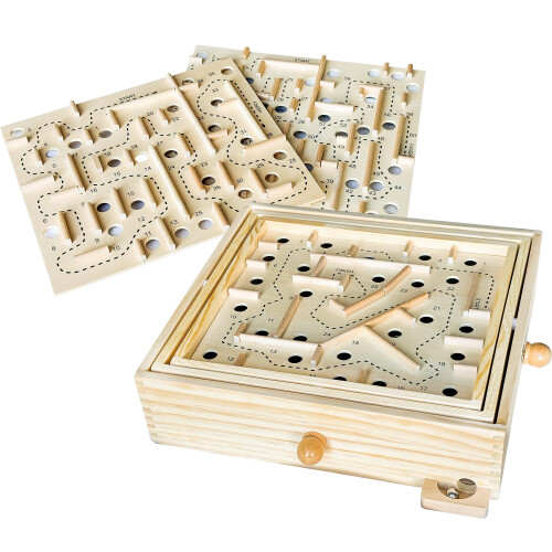 Labyrinthe en bois Sterling Games avec 3 plateaux interchangeables ...