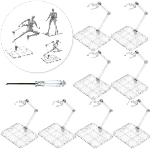 XISTEST Action Figure Stand 8 PcS Assembly Action Figure Display Holder ...