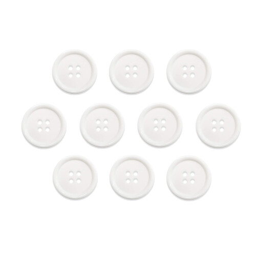 Botones de 1 pulgada (1A), 4 agujeros, 10 piezas, blanco, negro ...