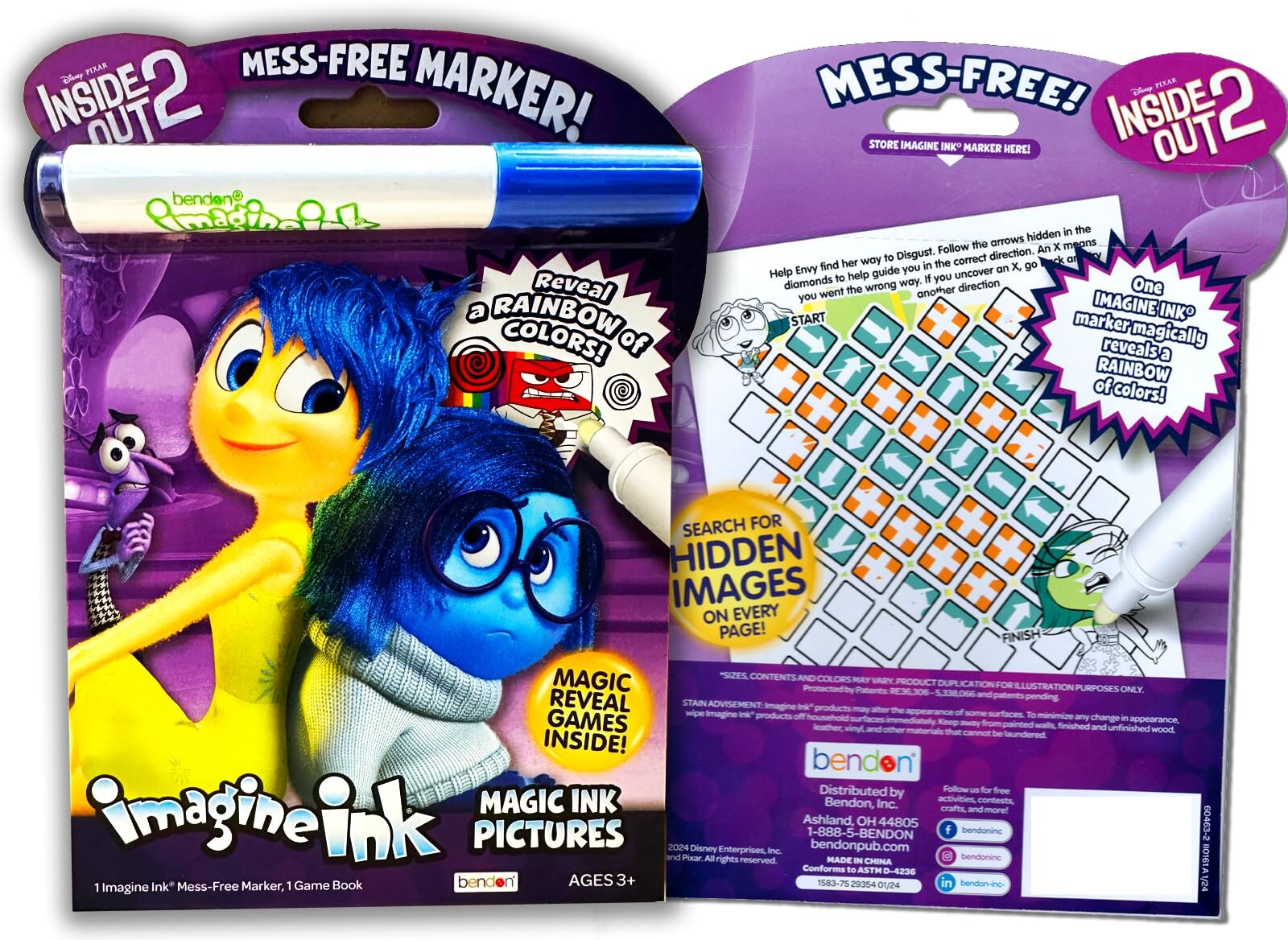 Coffret de coloriage et d'activit s Vice-Versa 2 de Disney avec pack de coloriage Imagine Ink ...