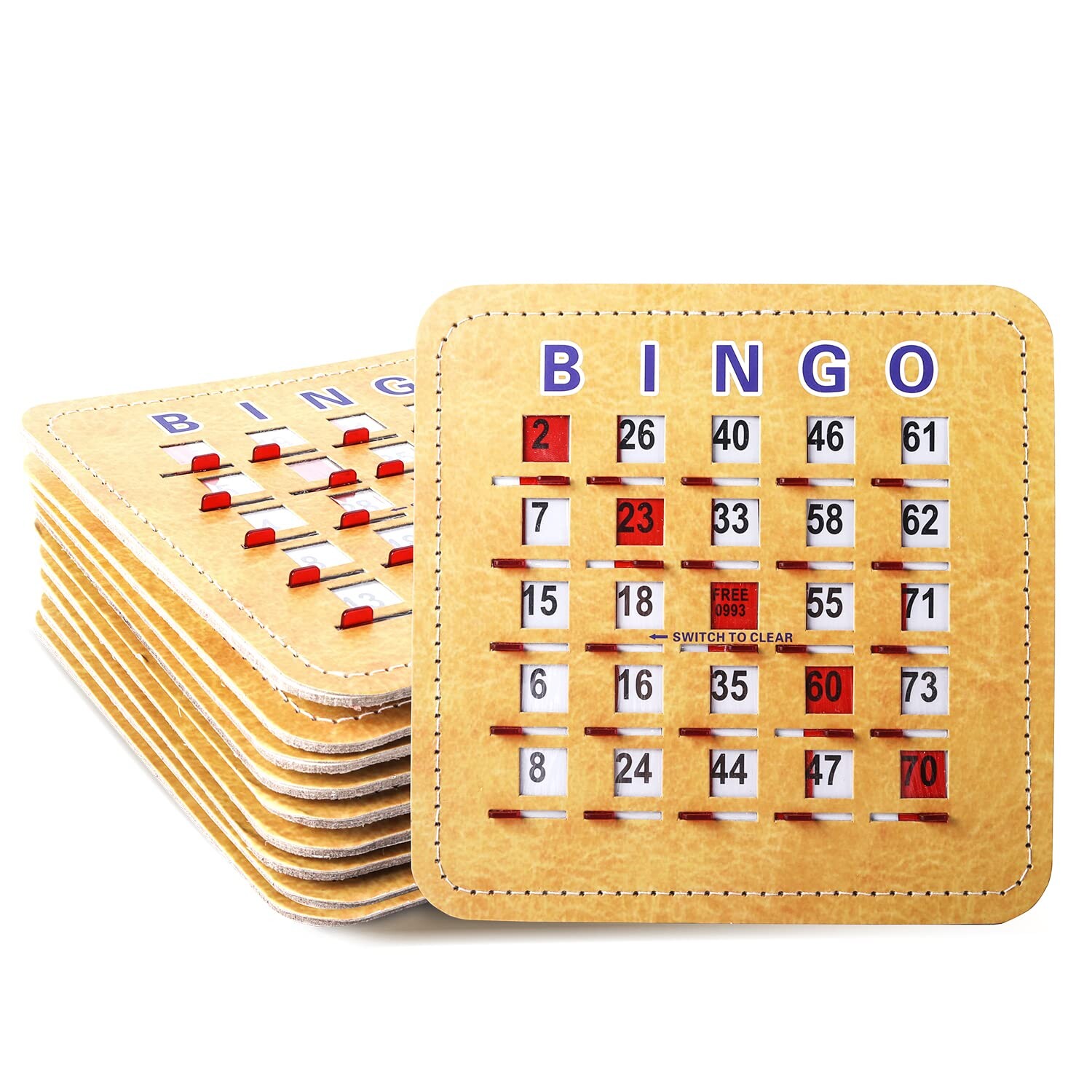 GSE 5Ply Stitched Shutter Bingo Cards Finger-Tip Shutter Slide Bingo ...