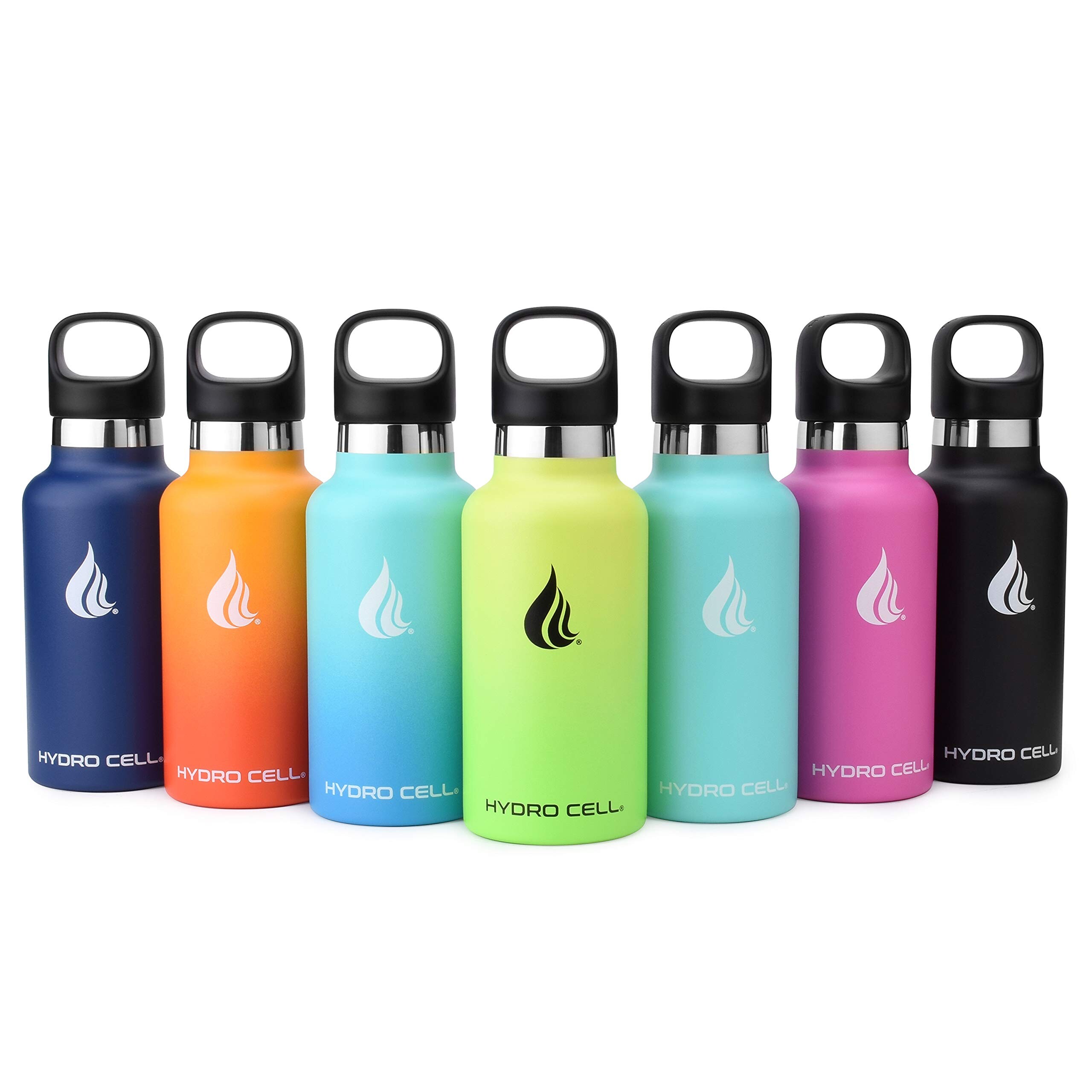 Botella de agua de acero inoxidable HYDRO cELL con tapa de boca est ndar y popote (32 oz, 24 oz ...