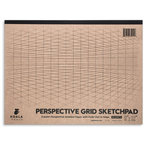 Koala Tools - 40-Page Large Drawing Pad for 2-Point Perspective Drawing ...