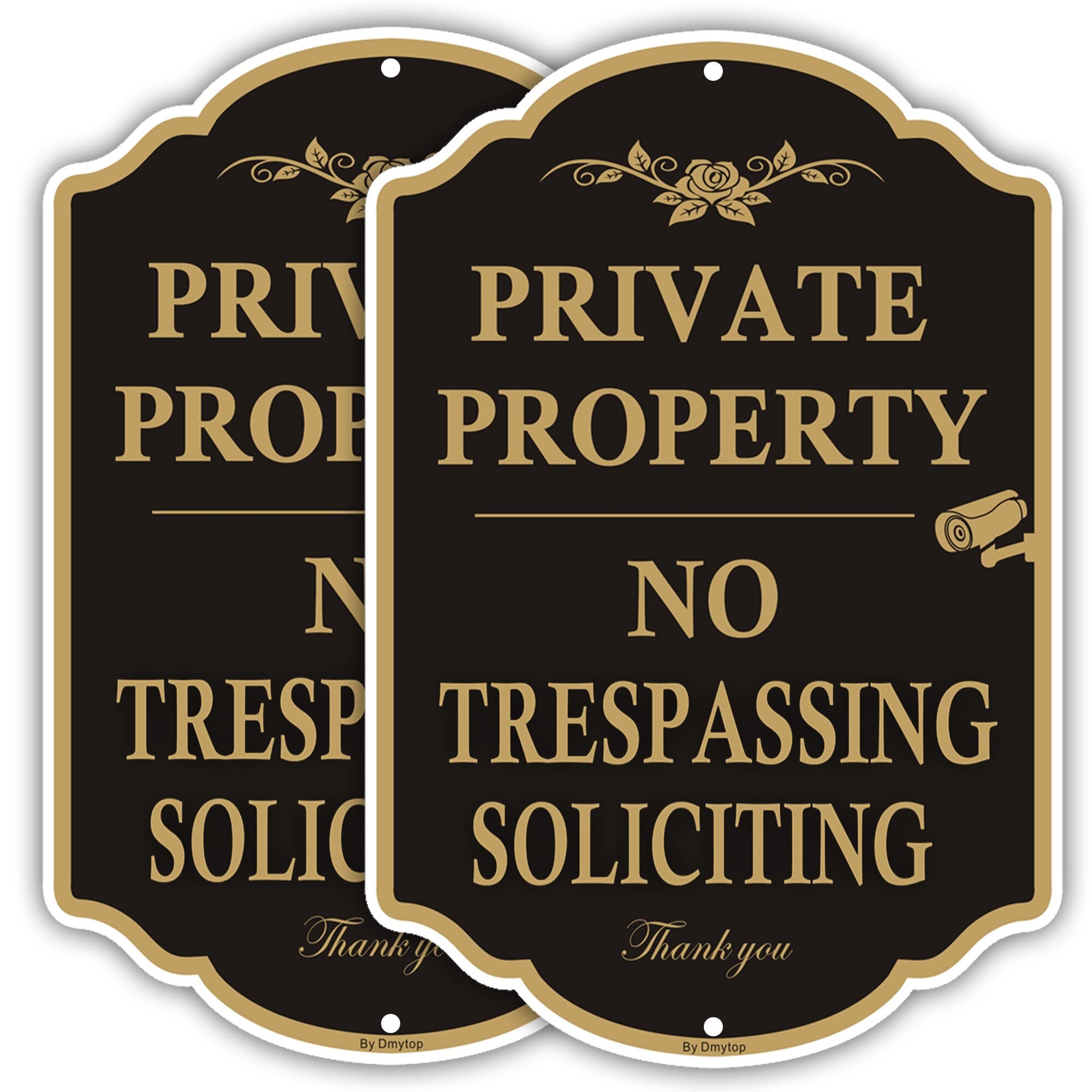 Large Private Property Sign No Trespassing Sign No Soliciting Signs ...