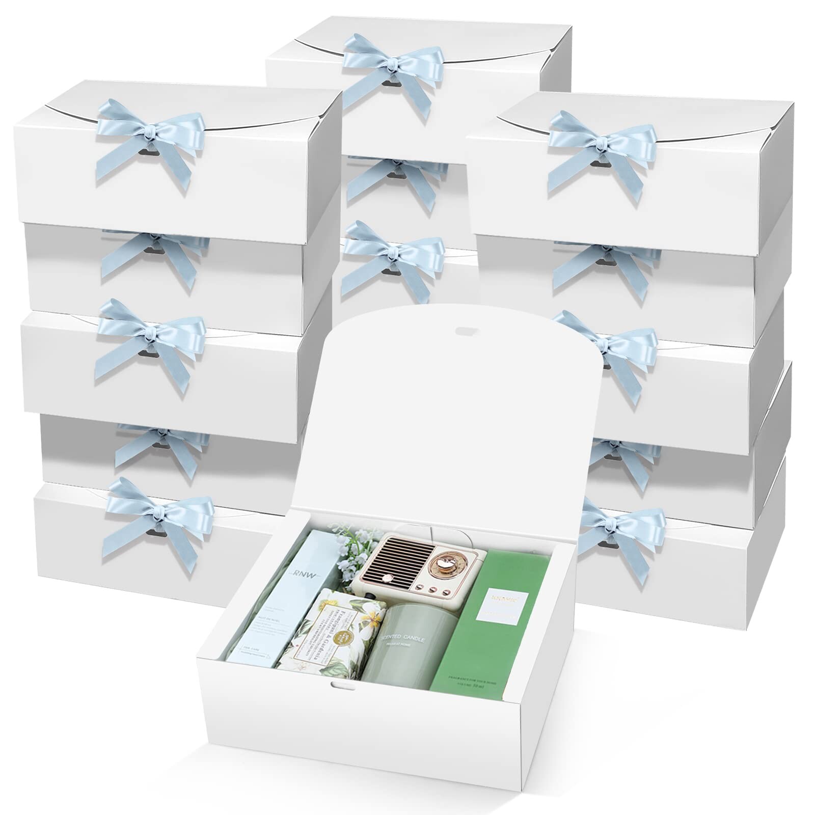 PEKGRIL 15 PCs Gift Boxes with Lids White 10X8X4 Inch Gift Boxes ...