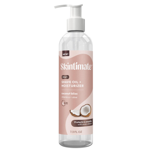 Skintimate 2-in-1 Shave Oil & Moisturizer Coconut Bliss 7.3oz | Shaving ...