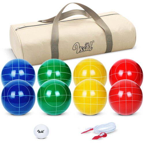 VSSAL Premium Pro 100mm Bocce Ball Set Reglement Taille et poids avec 8 ...