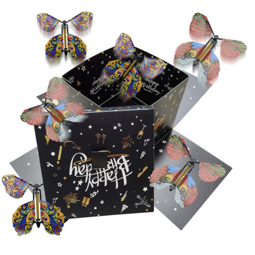 Wueuru Flying Butterfly Surprise Box Exploding Gifts Box With