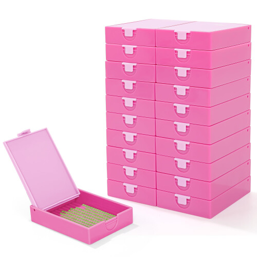 CATEARED 20Pcs Tiny Trabricks 2-in-1 Stackable Diamond Art Trays With Lids Diamond Art Storage ...