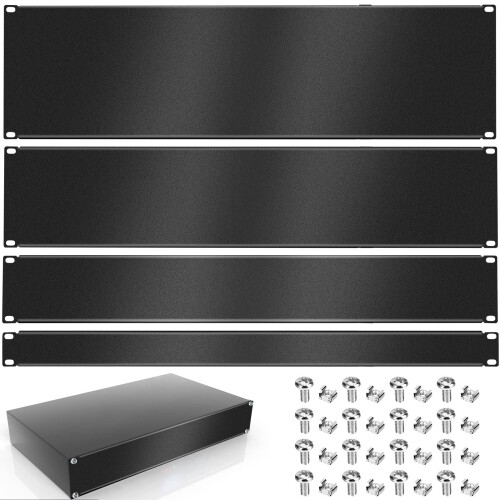 4 Pack 1U/2U/3U/4U Blank Panel 1U Blanking Panel Metal Disassembled ...