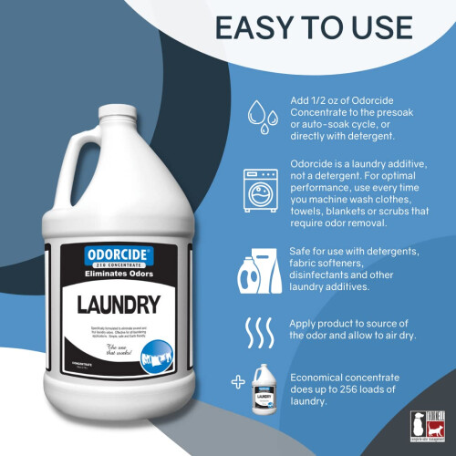 Odorcide - 1 Gallon Concentrated Laundry Odor Eliminator for Strong ...