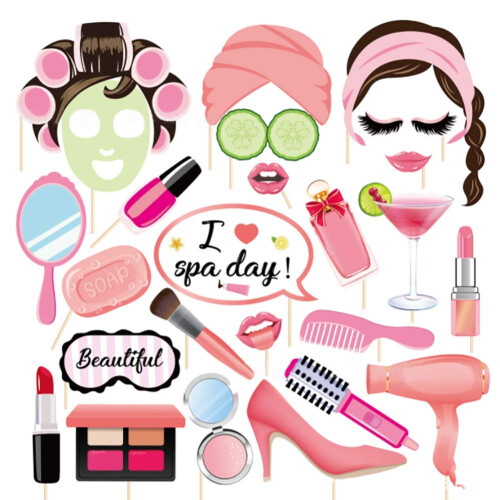 Anor Wishlife Spa Party Photo Booth Props (25ct) Spa Day Photo Booth ...