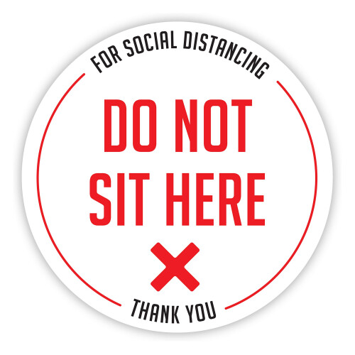 Please Sit Here Sticker | Seat Sign Social Distancing | Social ...