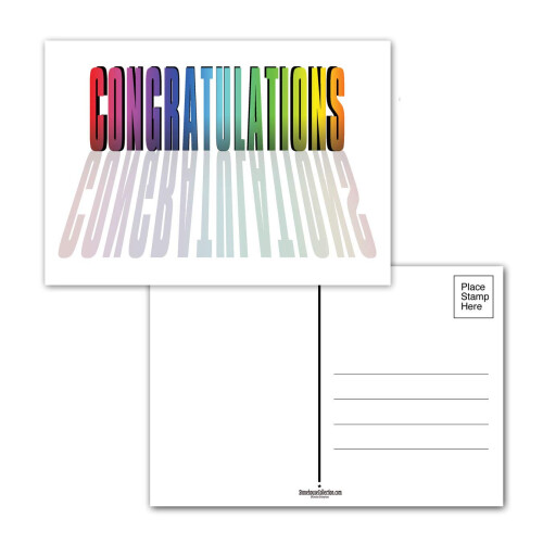 Congratulations Postcards - 4 x 6 Postcards - 50 Fun Congratulation ...