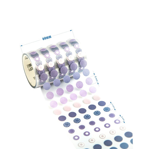 6 Rolls Circle Stickers - Colorful Circles Stickers Pack - Translucent ...