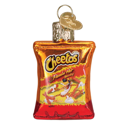 Adorno navide o de vidrio soplado con gomitas y mini Cheetos Flamin ...