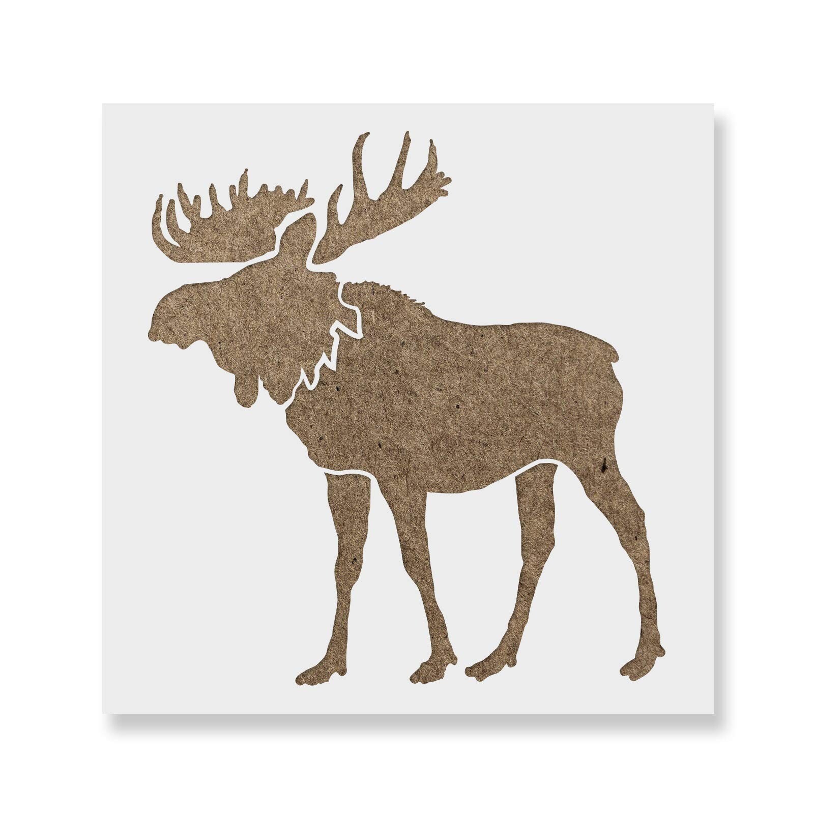 Moose Stencil - Woodland Stencil Stencil of Moose Moose Antler Stencil Cabin Stencil Moose ...