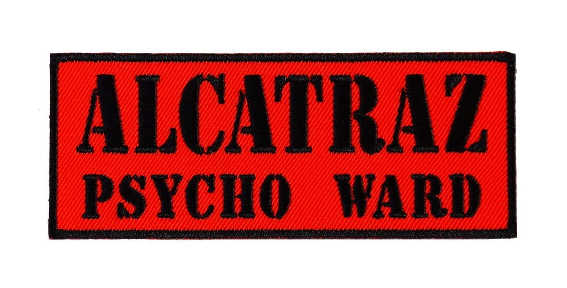 Graficzny pyl Alcatraz Psycho Ward Wiezien Haftowane Zelazko na ...