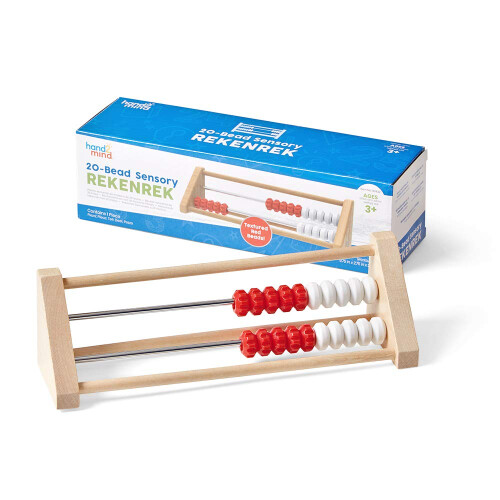 hand2mind 20 Bead Wooden Sensory Rekenrek Abacus for Kids Math Math ...