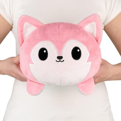 TeeTurtle - Original Reversible Big Wolf Plushie - Pink + Blue ...