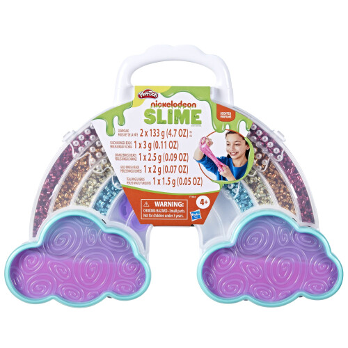 Play-Doh Nickelodeon Slime Brand Compound Rainbow Mixing Set Pre Made ...