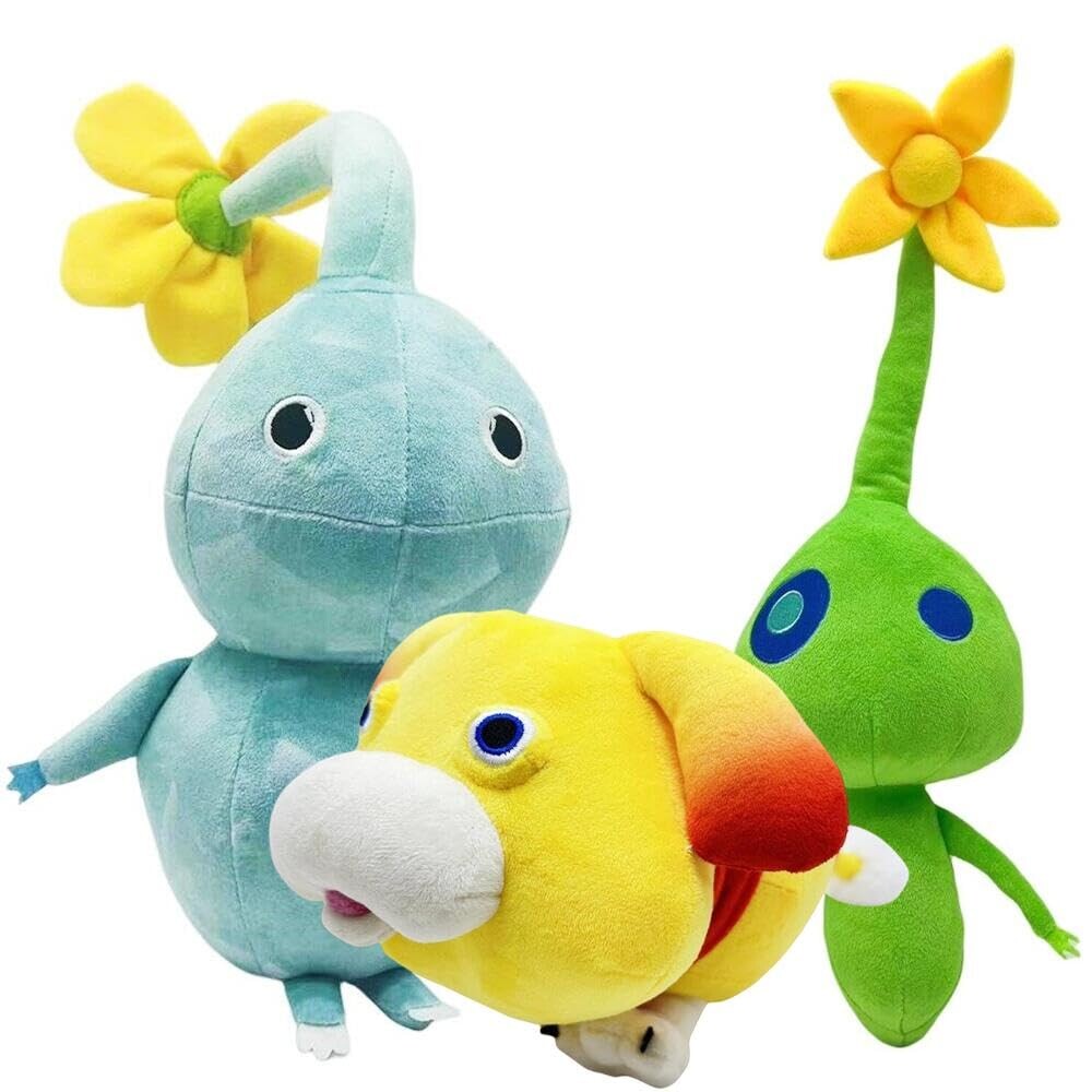 Vadkind Pikmin Plush 3 Pcs Ice Pikmin Glow Pikmin and Oatchi Plushies ...