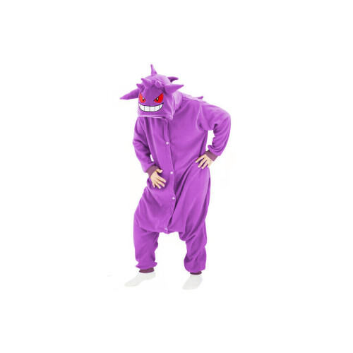 (Gengar onesie, S) (Gengar onesie, L) Pokemon Costume Pajamas Full Body ...
