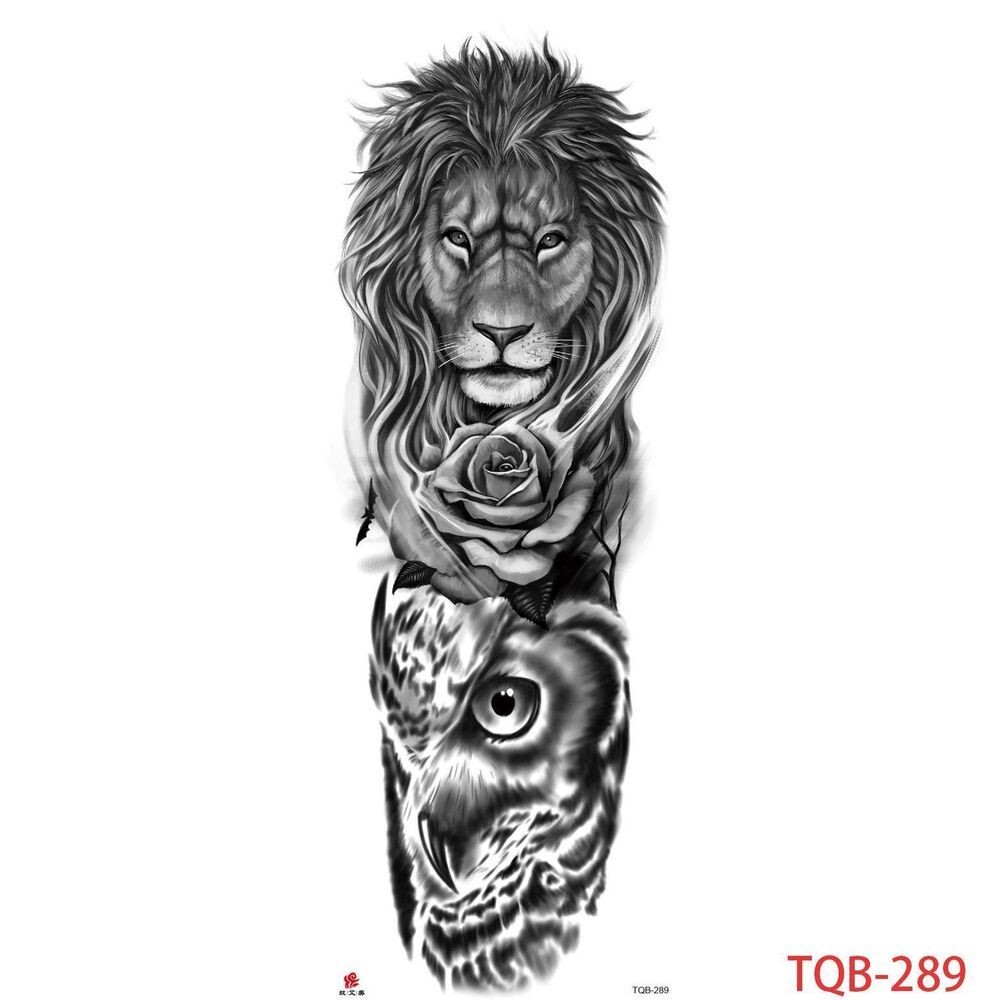 (TQB-289) 1 PC 480*170MM Large Temporary Tattoos Sleeve for Men Women Full Arm Selleve Tattoos ...
