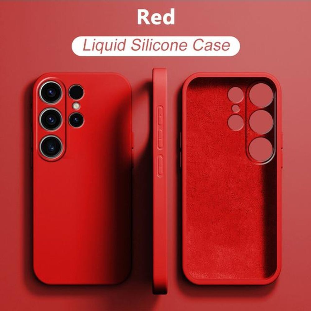(red, Samsung A54) Liquid Silicone Case for Samsung Galaxy S20 S21 S22 S23 FE S24 Ultra Plus ...
