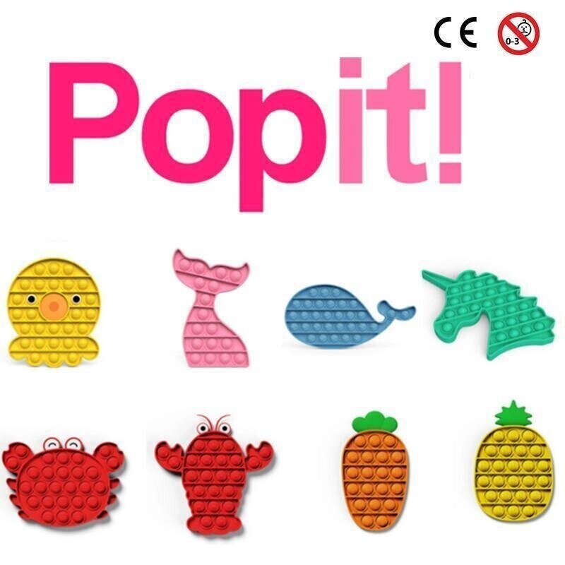 8 Pack Popit Fidget Pop It - CE Approved 8pcs models on OnBuy