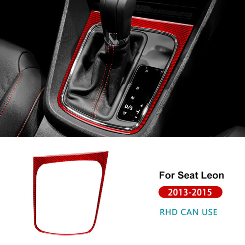 (For RHD Red Carbon) Real Soft Carbon Fiber Sticker For Seat Leon MK3 ...