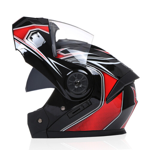 (M, 9) BLD 161 Full Face Helmet Motorcycle Helmet Flip Up Helmet with ...