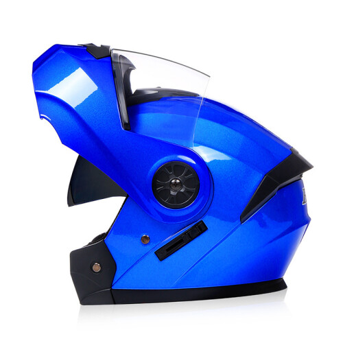 (XL, 17) BLD 161 Full Face Helmet Motorcycle Helmet Flip Up Helmet with ...
