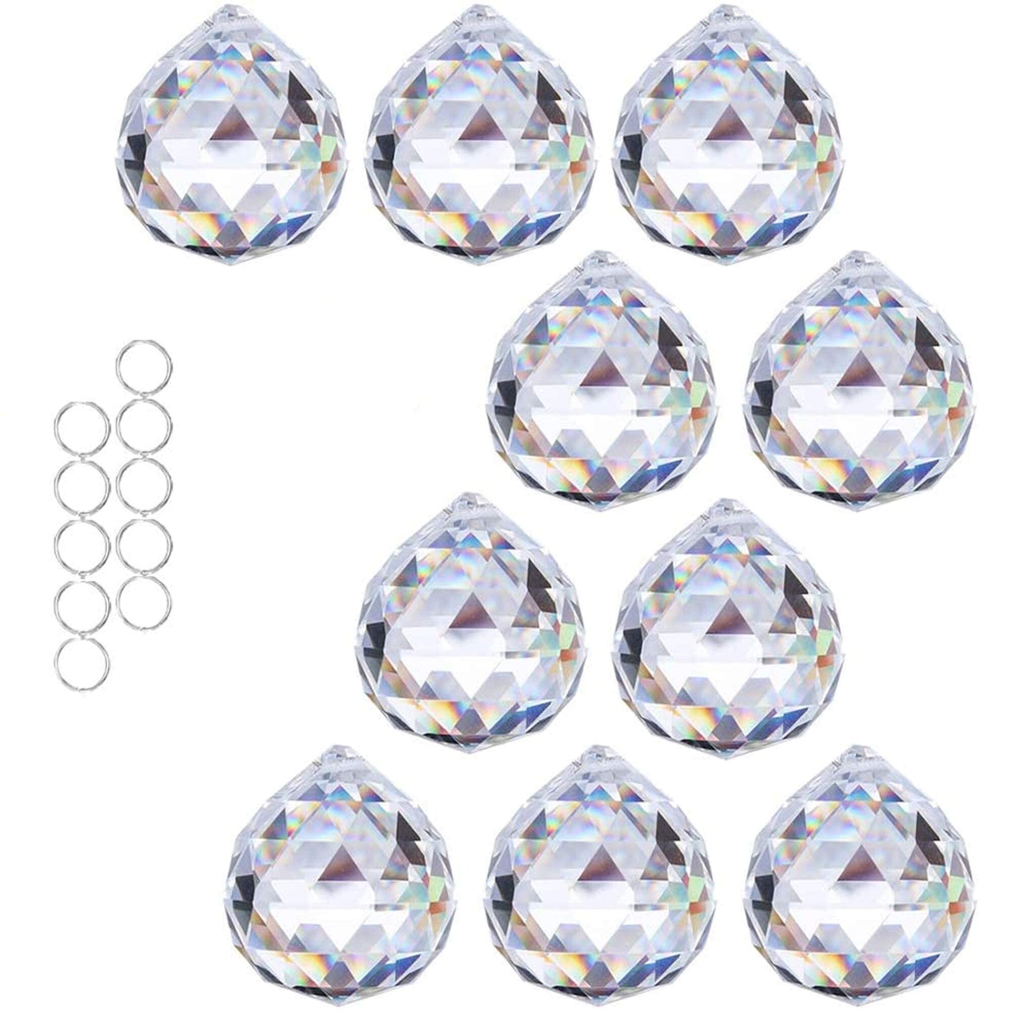 40 mm 10 Pack Crystal Ball Prisma 1,57 tuuman koristepallo ...