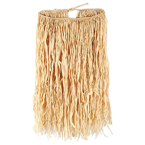 Falda hula de rafia de color natural de Beistle, tama o adulto, para fiestas de cumplea os ...
