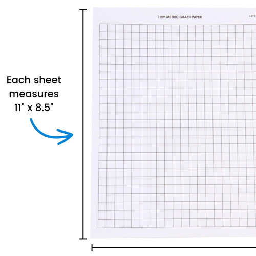 hand2mind Graph Paper 8.5 x 11 1 cm Graph Paper Loose Leaf Grid Paper ...