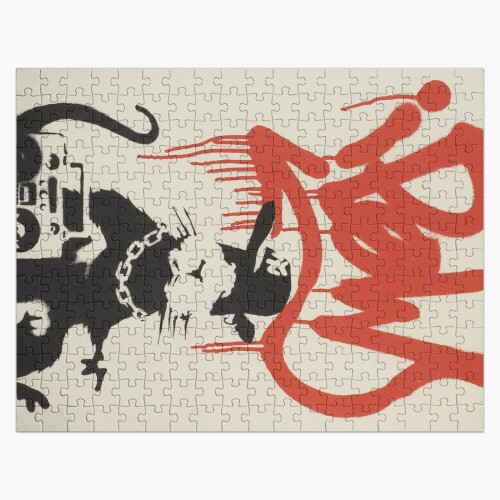 (BANKSY Gangsta Rat - 2004=1382) Jigsaw Puzzle Wooden 300-Piece for ...
