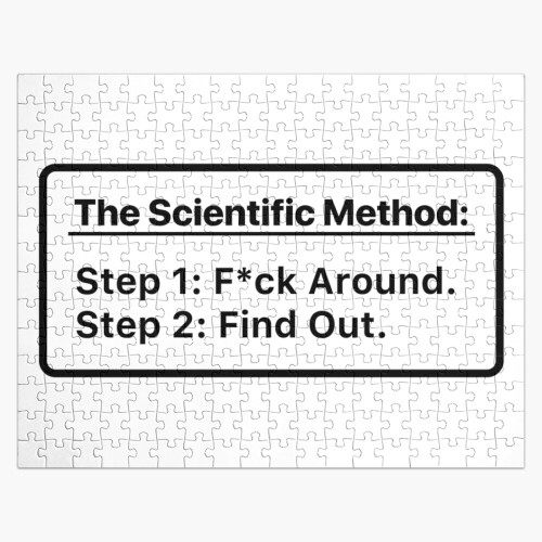 (The Scientific Method. Mess up. Find out.=4742) Jigsaw Puzzle Wooden ...