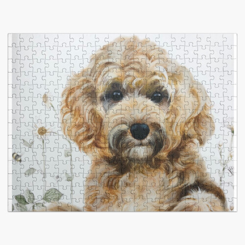 (Cockapoo Cuddles Dog Design=6490) Jigsaw Puzzle Wooden 300-Piece for ...