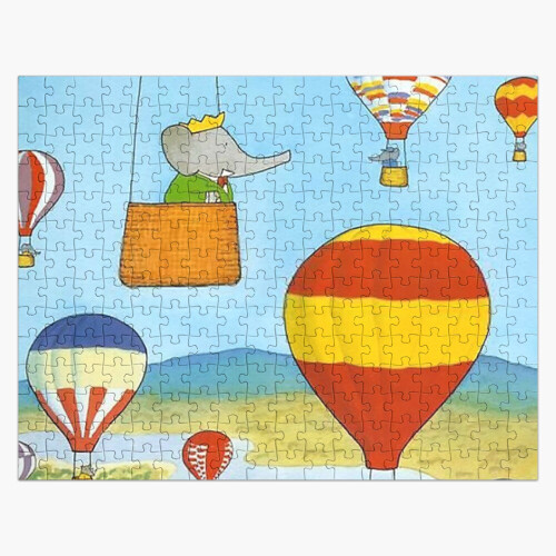(Babar et les ballons=6853) Jigsaw Puzzle Wooden 300-Piece for Adults ...
