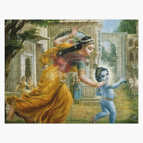 (Krishna and mother Yasoda=7558) Jigsaw Puzzle Wooden 300-Piece for ...