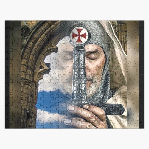 (Knight Templar Praying=7466) Jigsaw Puzzle Wooden 300-Piece for Adults ...