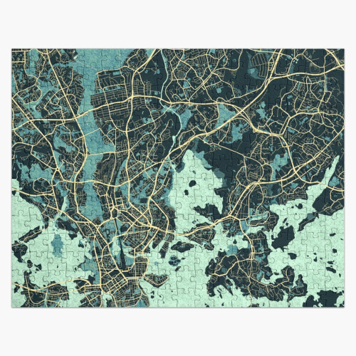 (Helsinki City Map of Finland - Summer=9321) Jigsaw Puzzle Wooden 300 ...