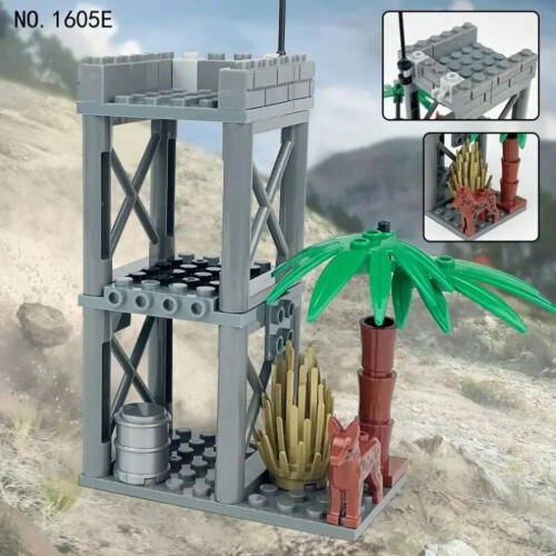(as the picture) Military Moc Series Small Military Watchtower Police ...