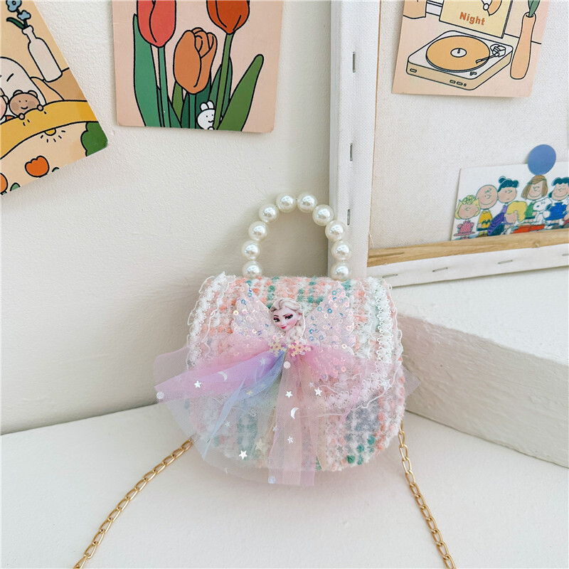 (Pink Green Elsa) Elsa Frozen Sanrio Pochacco Crossbody Bag Kids Cute ...