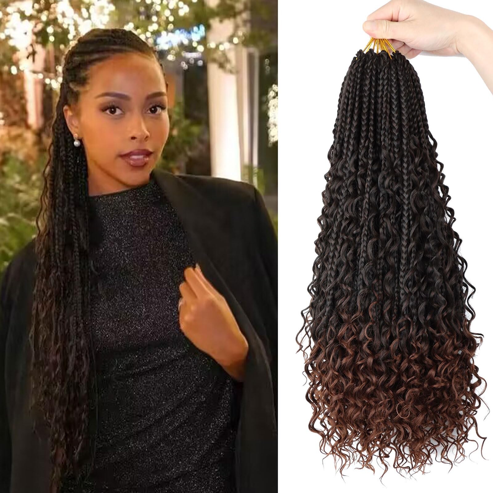 20 pouces Bote de desse tresses CROCHET CHELS 8 PACKS CROCHET BOX ...