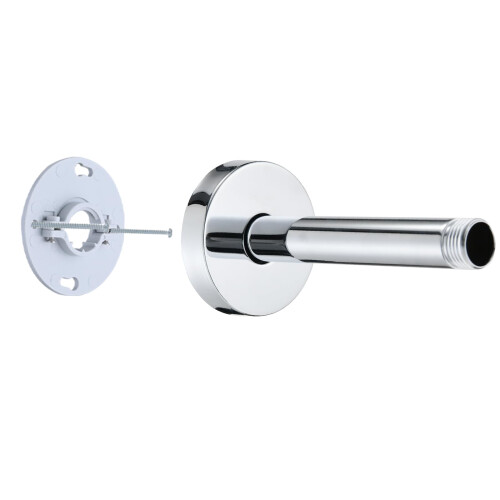 RAINREVIVE 6 Inch Shower Arm with Flange and Stabilizer Bracket Ceiling ...